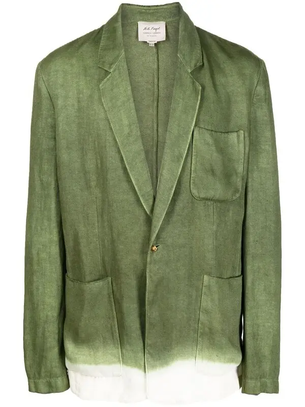 Nick Fouquet Single-breasted Linen Blazer - Green