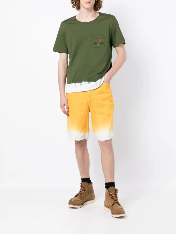 Nick Fouquet Two-tone Linen Knee-length Shorts