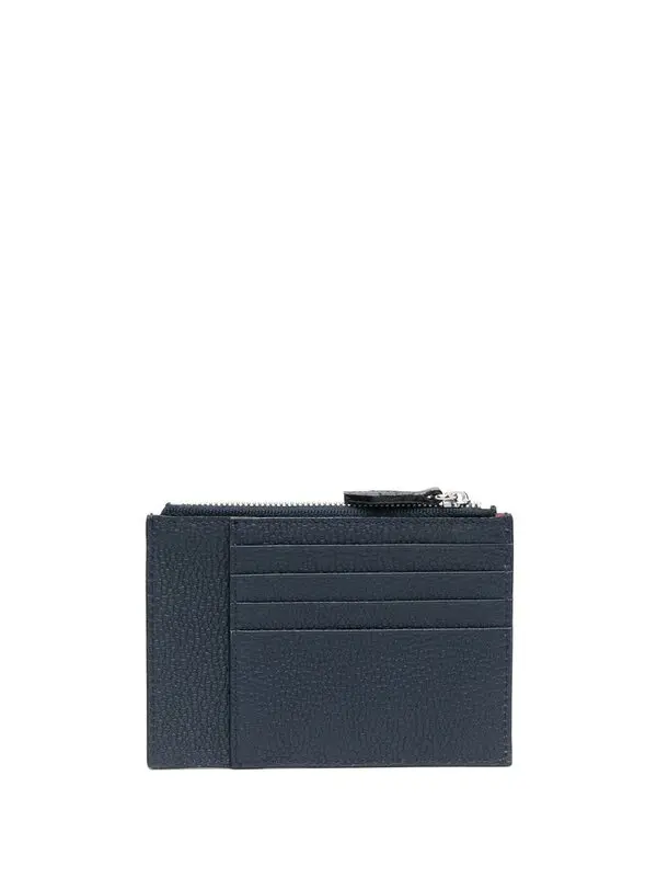 LANCEL Logo-patch Leather Card Holder - Blue