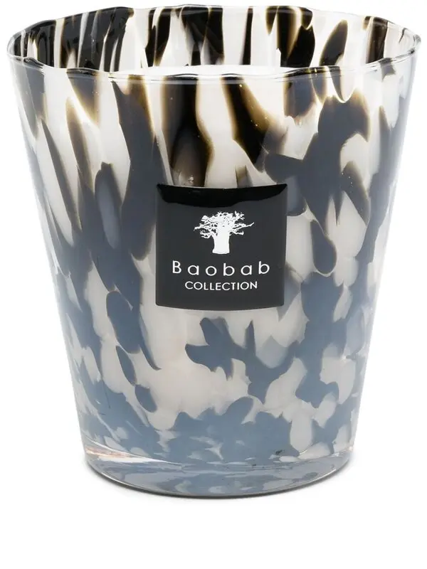 BAOBAB COLLECTION Max 16 Abstract-print Candle - Black