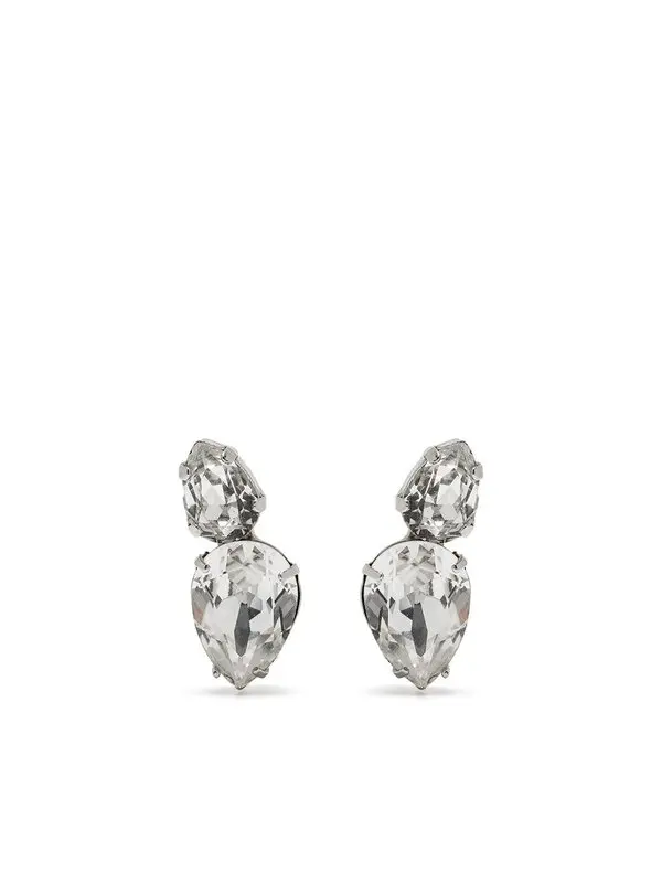 JENNIFER BEHR Nadine Crystal Earrings - Silver