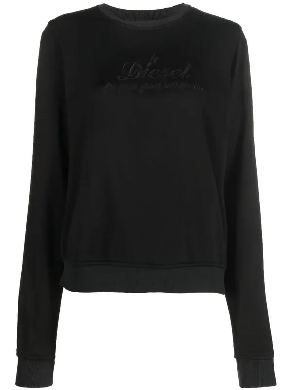 DIESEL® Embroidered Logo Crew Neck Sweatshirt