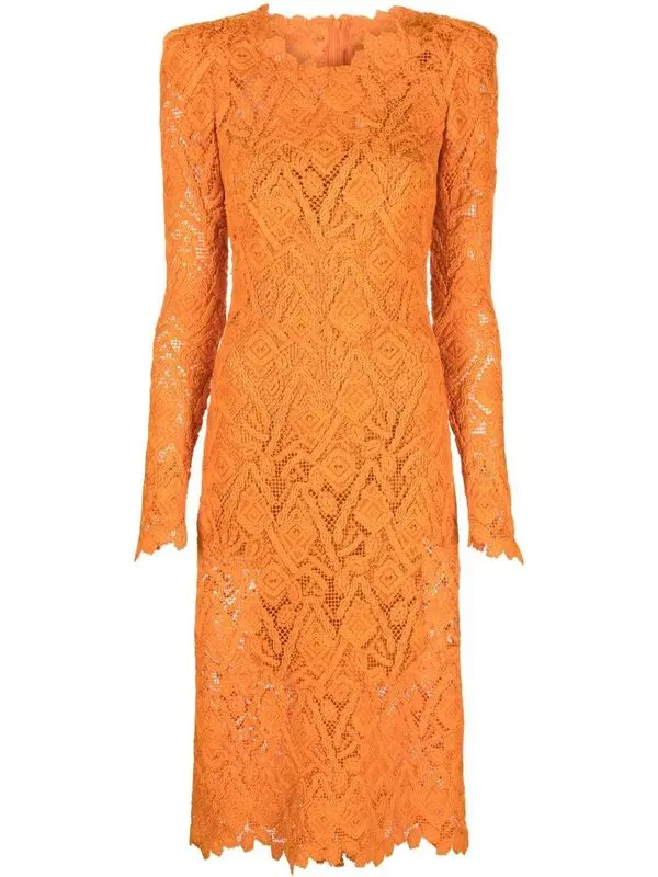Ermanno Scervino Long-sleeve Lace Dress