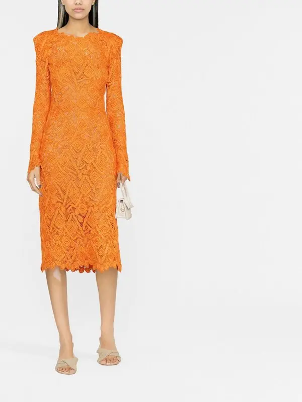 Ermanno Scervino Long-sleeve Lace Dress