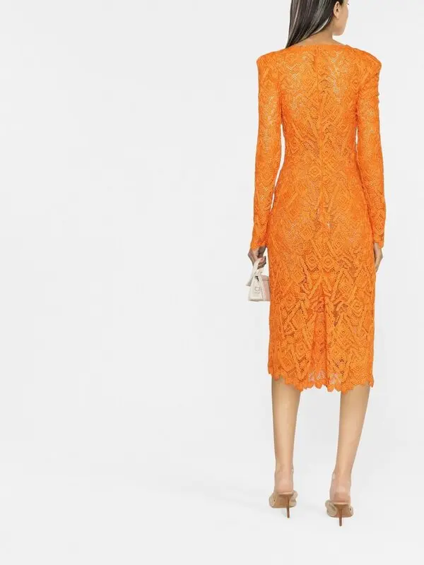 Ermanno Scervino Long-sleeve Lace Dress