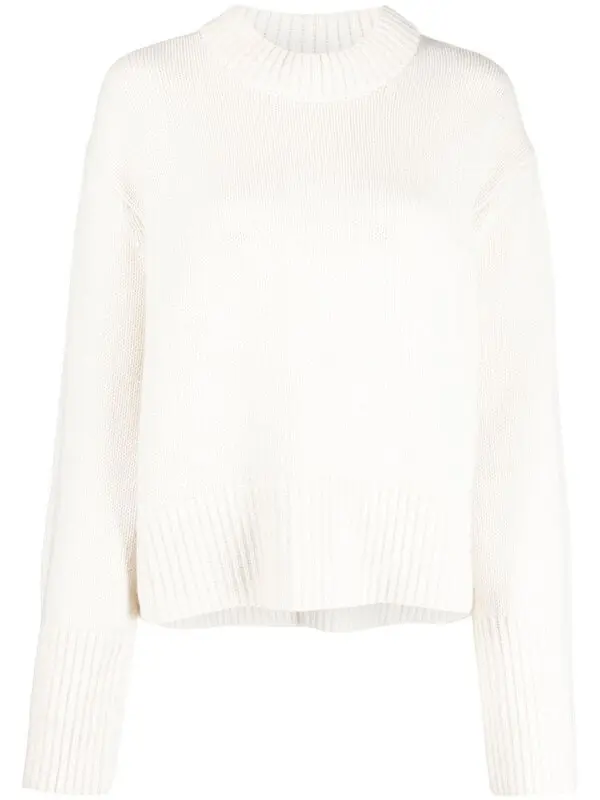 LISA YANG Crew-neck Cashmere Jumper - Neutrals