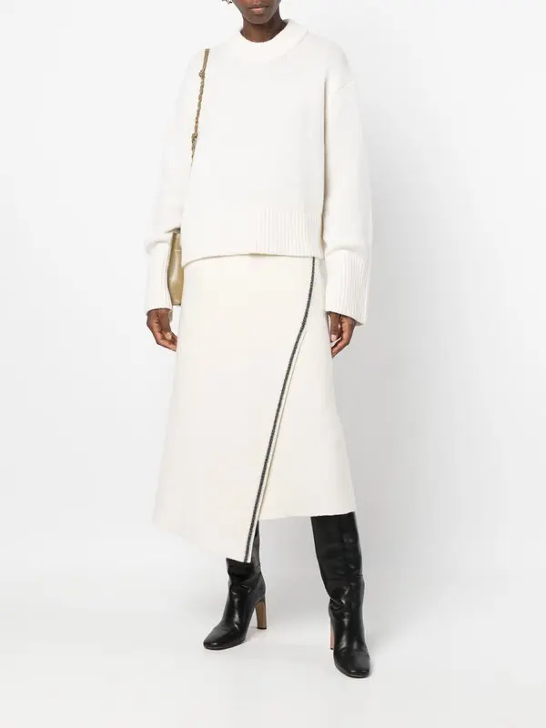 LISA YANG Crew-neck Cashmere Jumper - Neutrals