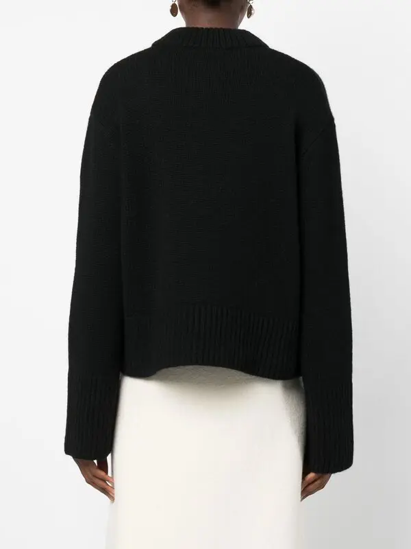 LISA YANG Crew-neck Cashmere Jumper - Black