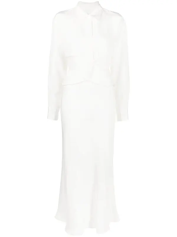 Christopher Esber Paneled Silk Maxi Dress