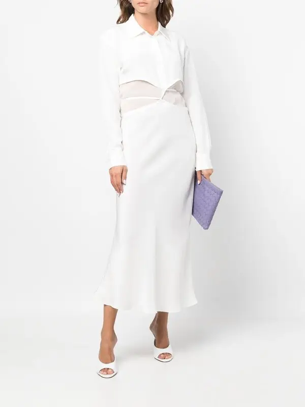 Christopher Esber Paneled Silk Maxi Dress