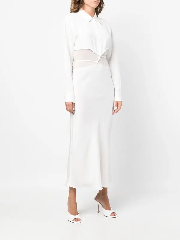 Christopher Esber Paneled Silk Maxi Dress