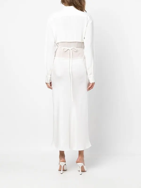 Christopher Esber Paneled Silk Maxi Dress
