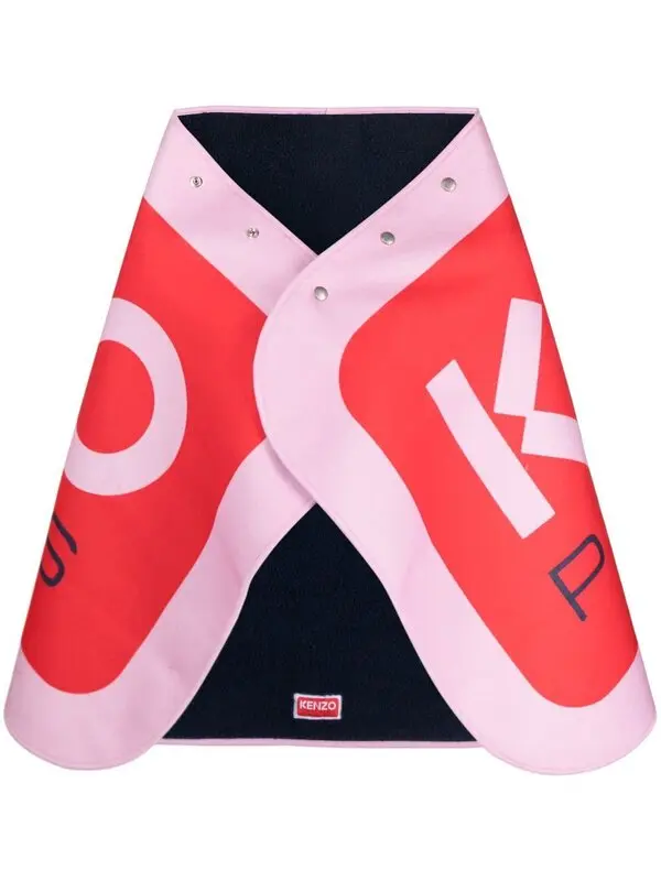 Kenzo Logo-print Detail Cape Scarf - Pink