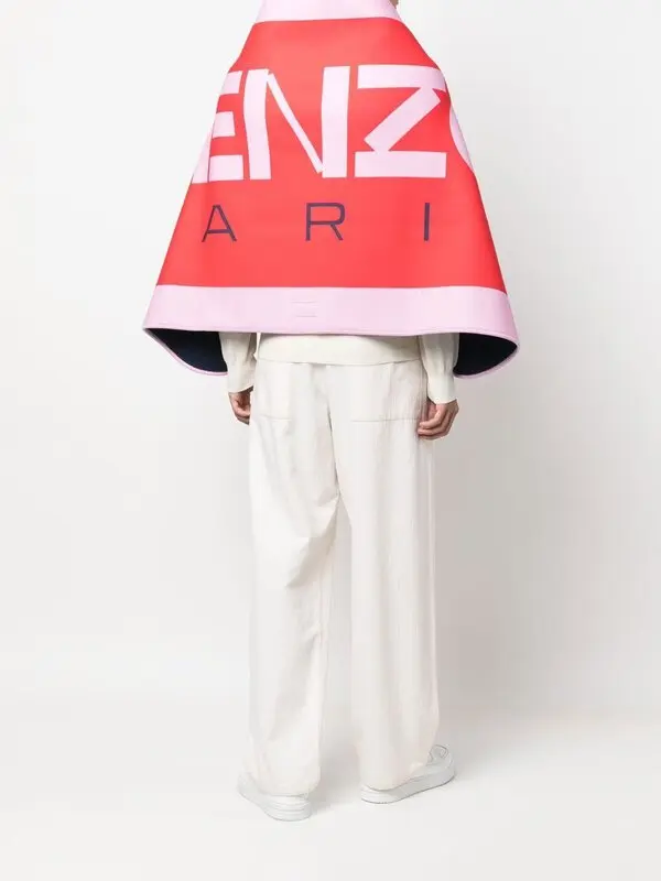 Kenzo Logo-print Detail Cape Scarf