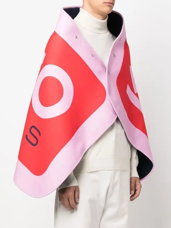 Kenzo Logo-print Detail Cape Scarf