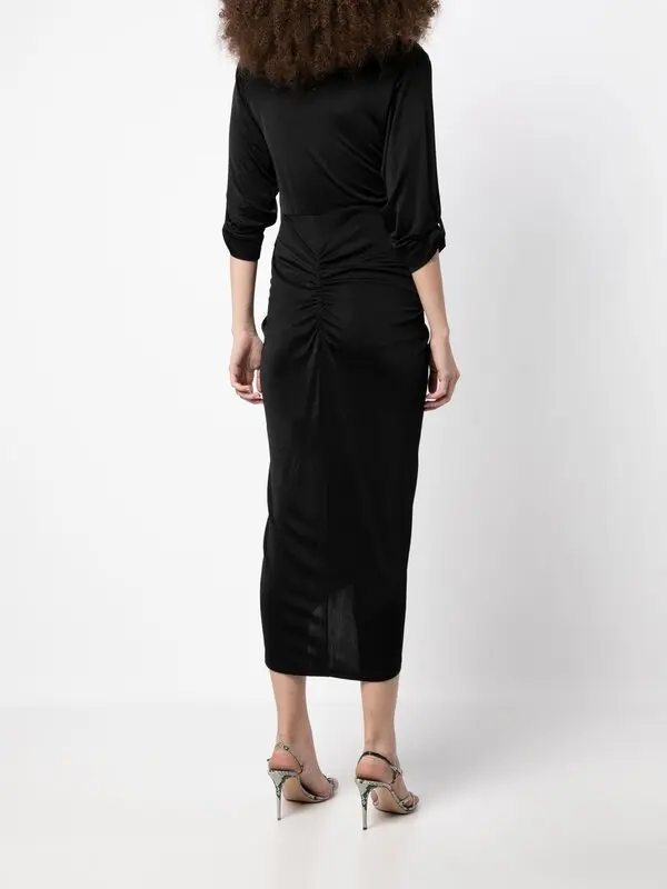 Diane Von Furstenberg Draped V-neck Midi Dress