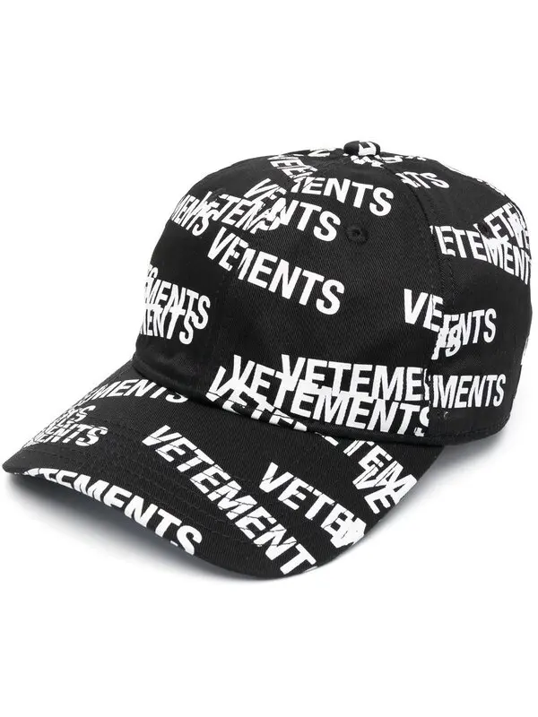 Vetements Logo Baseball Cap - Black