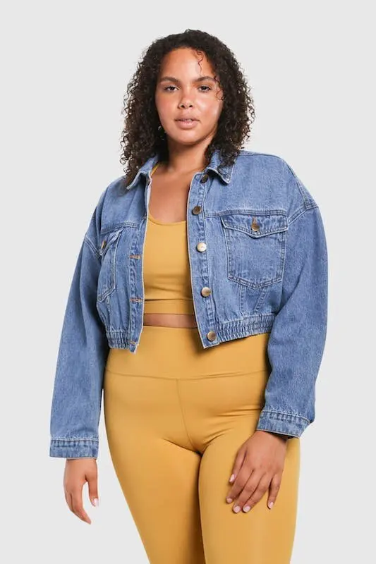 MONO B CLOTHING Helena Denim Jacket Curvy