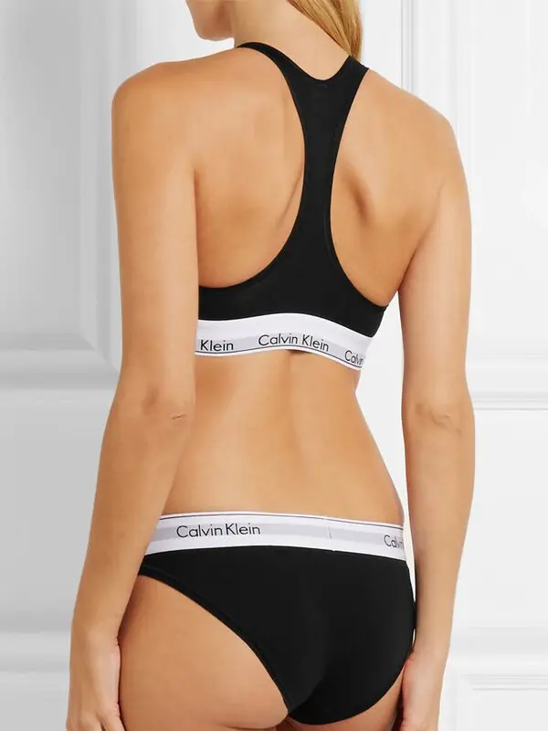 CALVIN KLIEN Underwear Modern Cotton Stretch Cotton-blend Soft-cup Bra