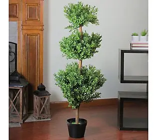 NORTHLIGHT Potted Two-tone Murraya Triple Ball Opiary Tree
