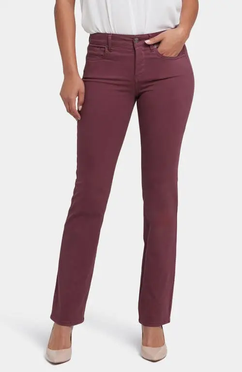 NYDJ Marilyn Straight Leg Jeans - Dark Cherry