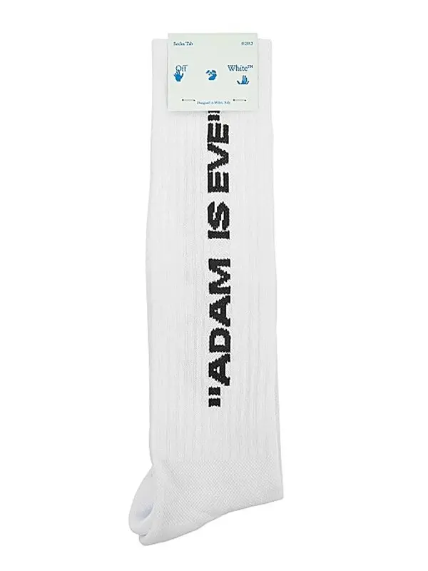 Off-White Adam Is Eve White Cotton-blend Socks