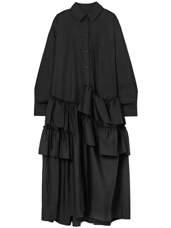 Simone Rocha Ruffled Cotton-poplin Shirtdress