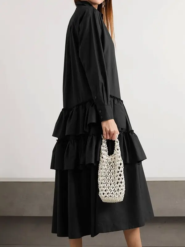 Simone Rocha Ruffled Cotton-poplin Shirtdress