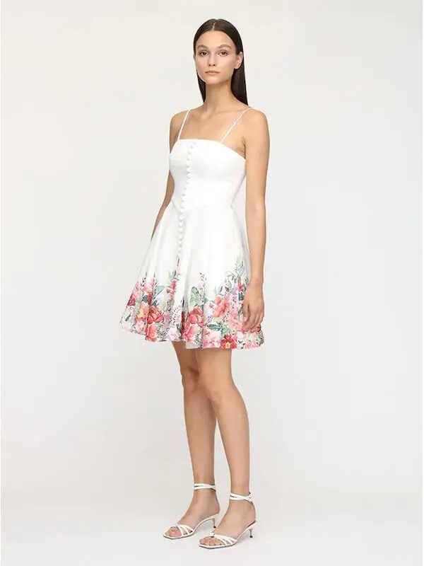 Zimmermann Floral-print Linen Minidress