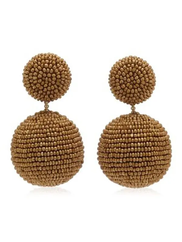 Deepa Gurnani Dome Beaded Earrings