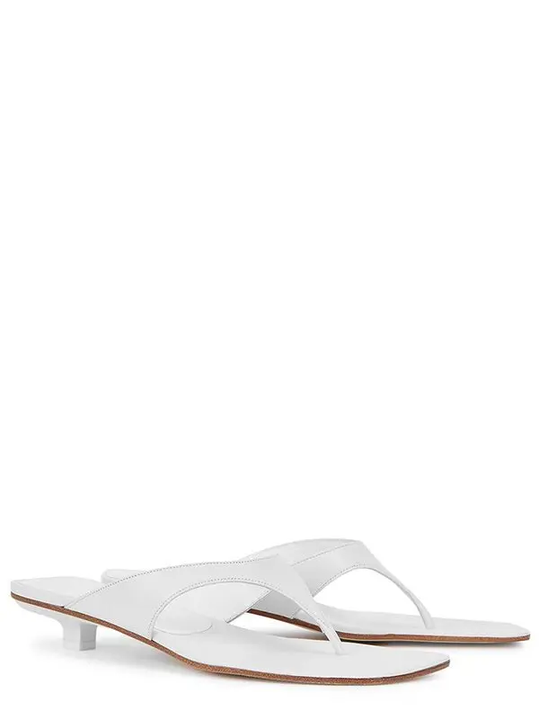 By Far Jack 25 White Leather Sandals