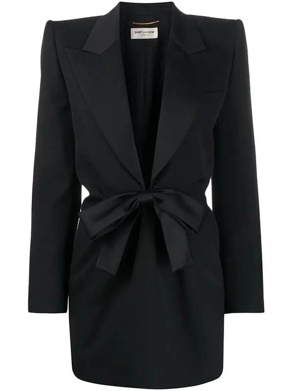 Saint Laurent Bow Tie Tuxedo Dress