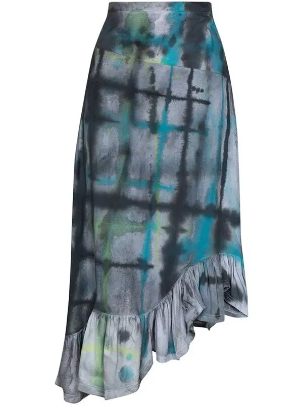 Collina Strada X Browns 50 Michi Asymmetric Tie-dye Skirt