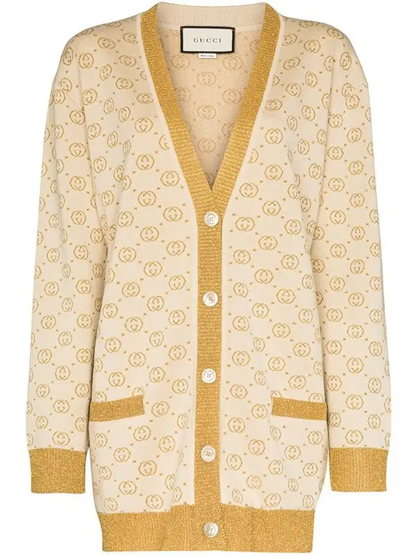 Gucci Gg Motif Knit Cardigan