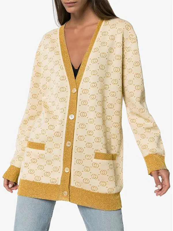 Gucci Gg Motif Knit Cardigan