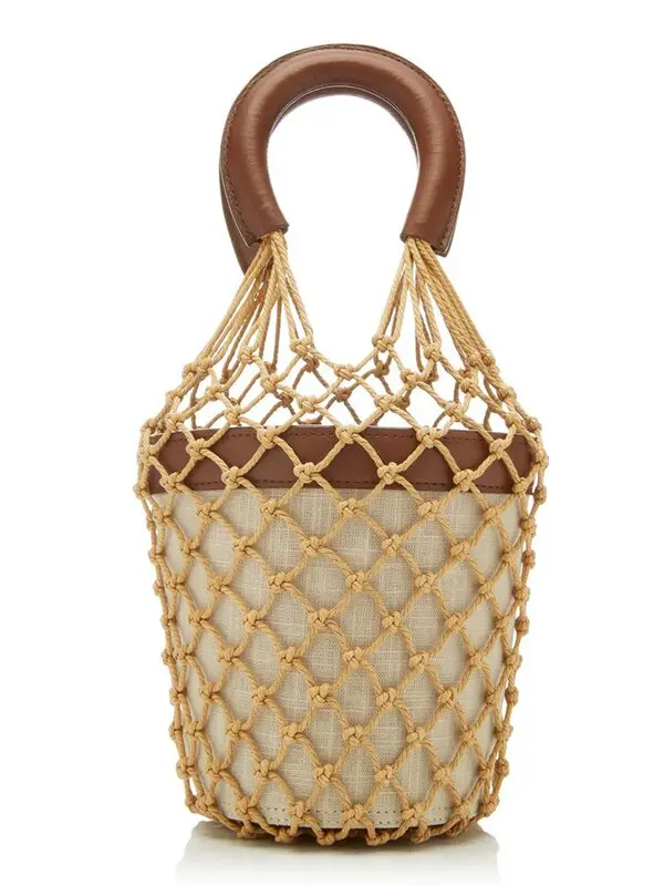 Staud Moreau Macramé Leather Bag