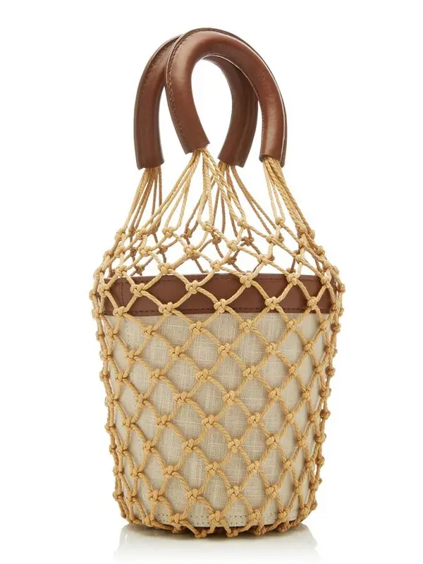 Staud Moreau Macramé Leather Bag