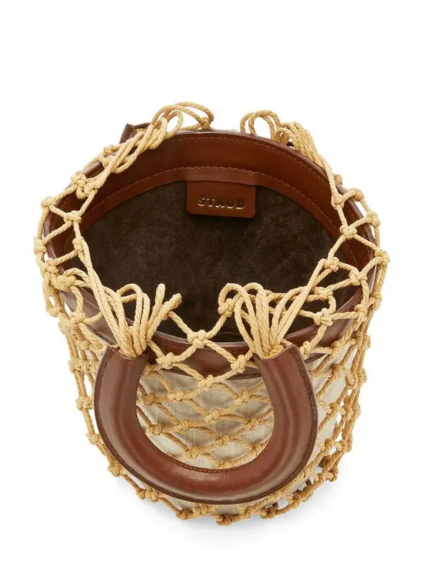 Staud Moreau Macramé Leather Bag