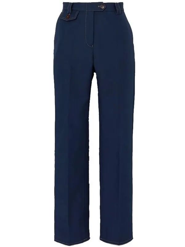 WALES BONNER Isaacs Topstitched Wwill Straight-leg Pants