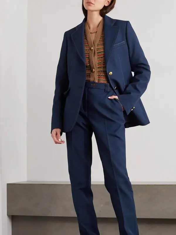 WALES BONNER Isaacs Topstitched Wwill Straight-leg Pants