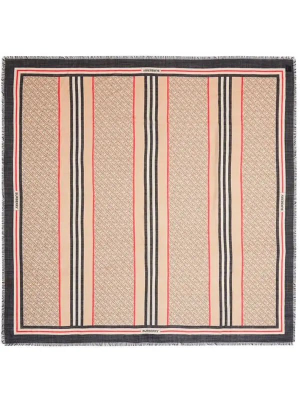 Burberry Icon Stripe Monogram Scarf