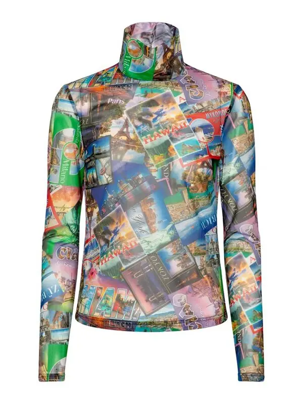 Balenciaga Printed Turtleneck Top