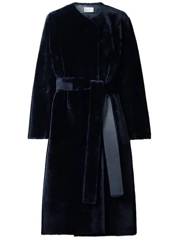 THE ROW Ferin Belted Shearling Coat