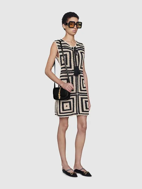Gucci Short Crochet Cotton Dress
