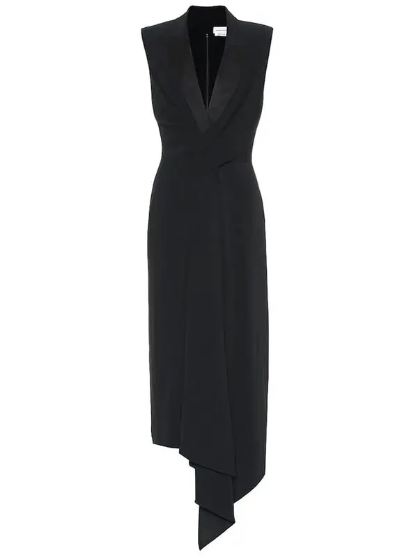 Alexander McQueen Crêpe Midi Dress