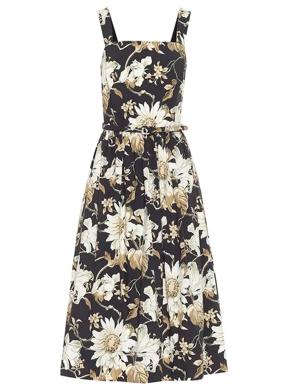 Oscar De La Renta Iris And Daisy Floral Minidress