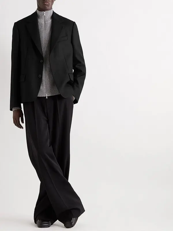 Dries Van Noten Balon Wool-gabardine Suit Jacket
