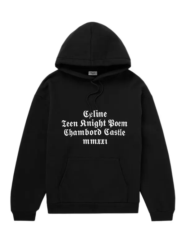 Celine Printed Cotton-jersey Hoodie