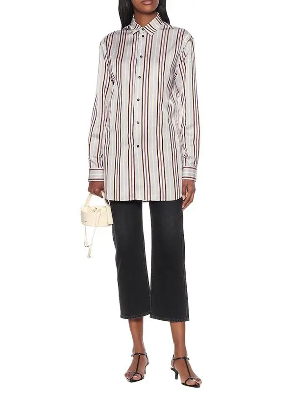 JIL SANDER Striped Satin Shirt