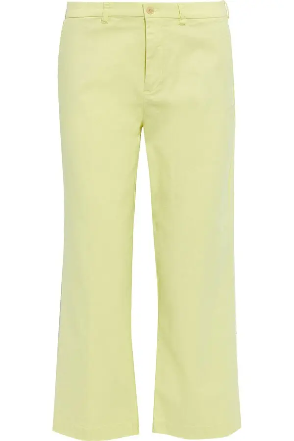 ATM Anthony Thomas Melillo Cropped Stretch-cotton Twill Straight-leg Pants